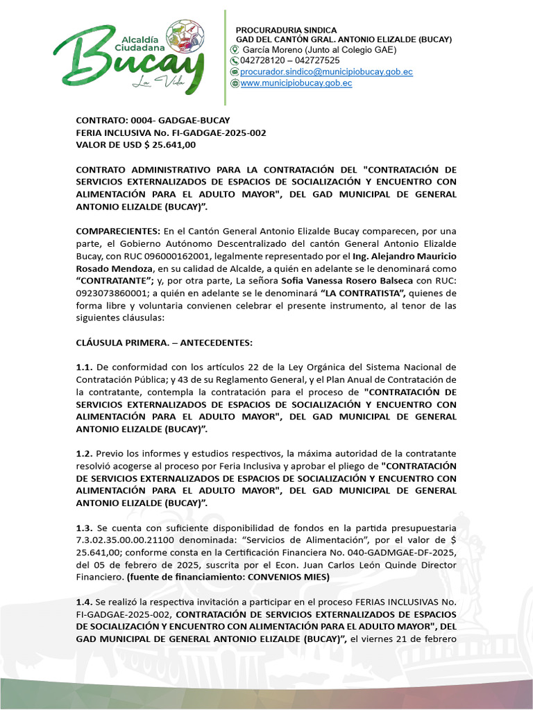 CONTRATO SOFIA ROSERO | PDF | Arbitraje | Mediación