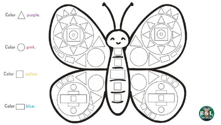 Butterfly Shapes Coloring Ruoch8 | PDF
