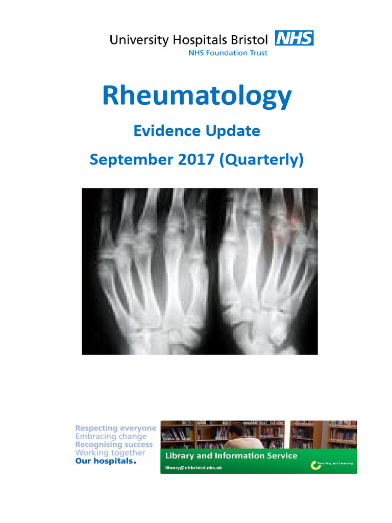Rheumatology Evidence Update 2017 | PDF | Medical Specialties | Medicine