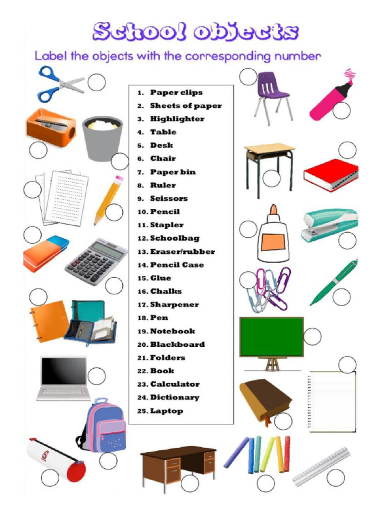 LESSON 2 SCHOOL OBJECTS AND COILOURS | PDF