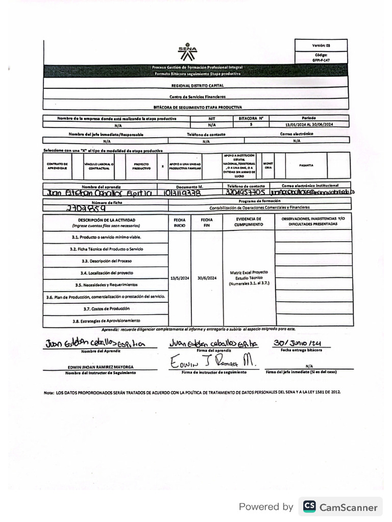 Gfpi-F-Bitácora - 5 - TD - 1013119338 - Juanestebanceballosespitia | PDF