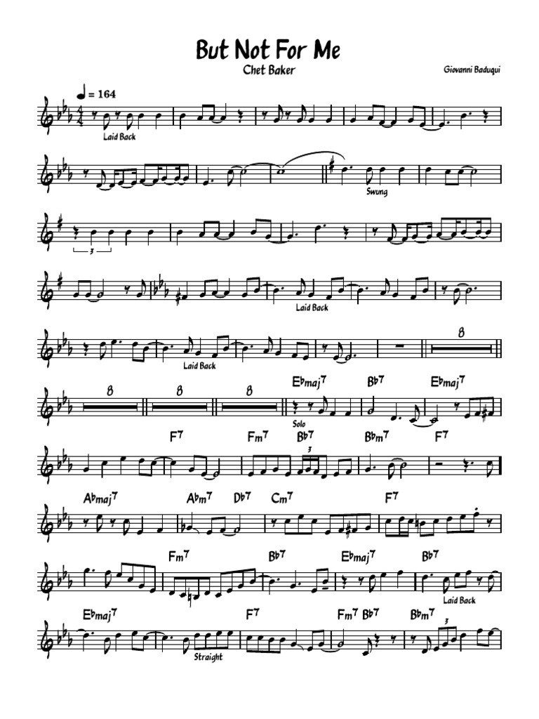 But Not For Me - Chet Baker Chet Baker - BB But Not For Me | PDF