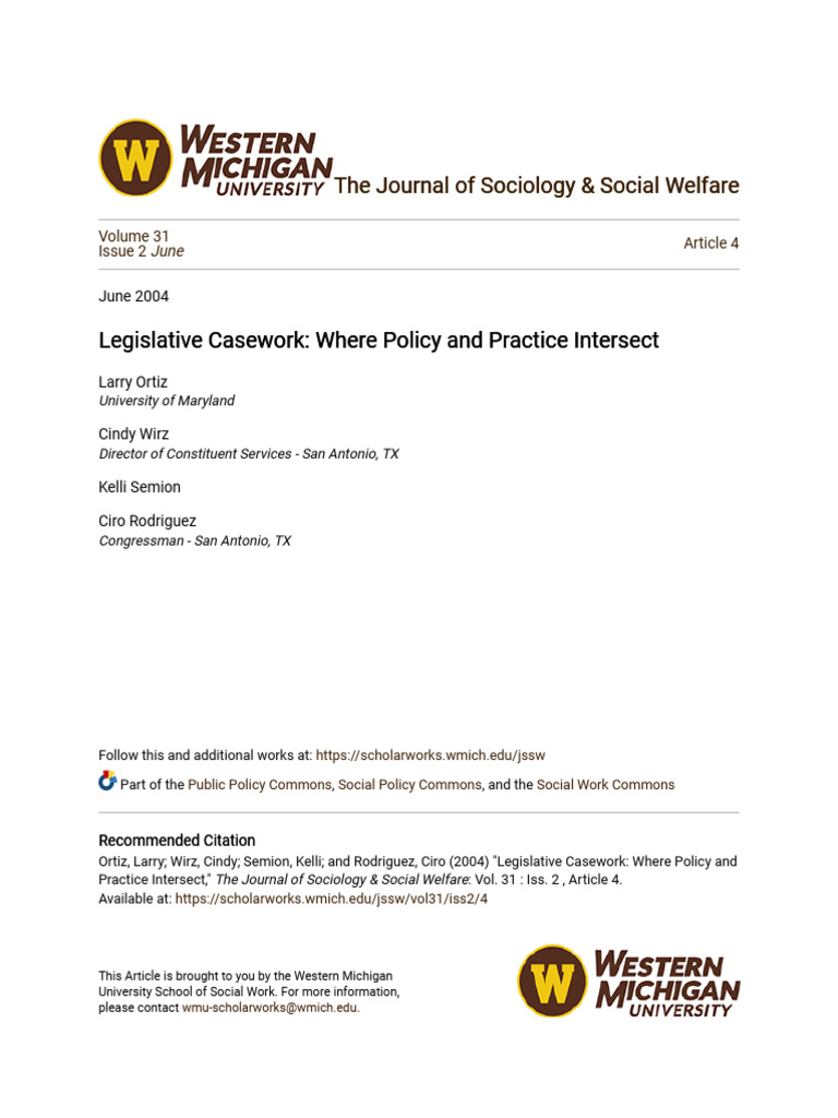 Legislative Casework - Where Policy and Practice Intersect | PDF ...