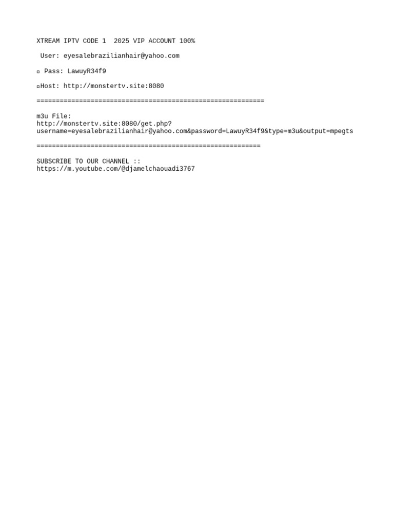 Code 1 Xtream Iptv 12-03-2025 | PDF