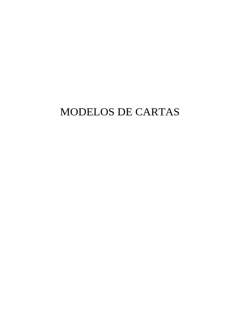 Modelos de cartas legales esenciales | PDF