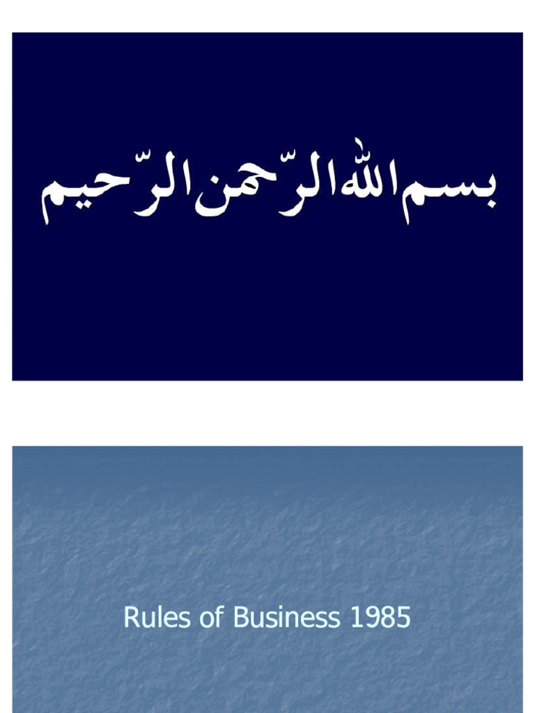 Rules of Business | PDF | Bill (Law) | Committee