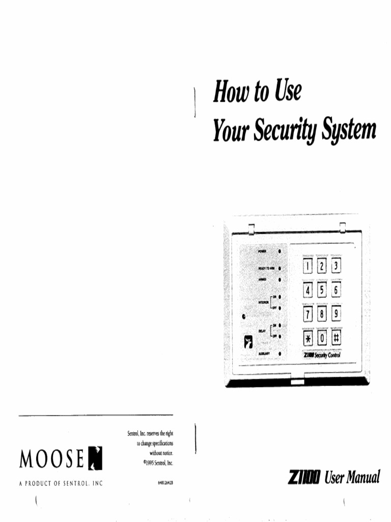 Moose Z1100 System IUser Manual | PDF