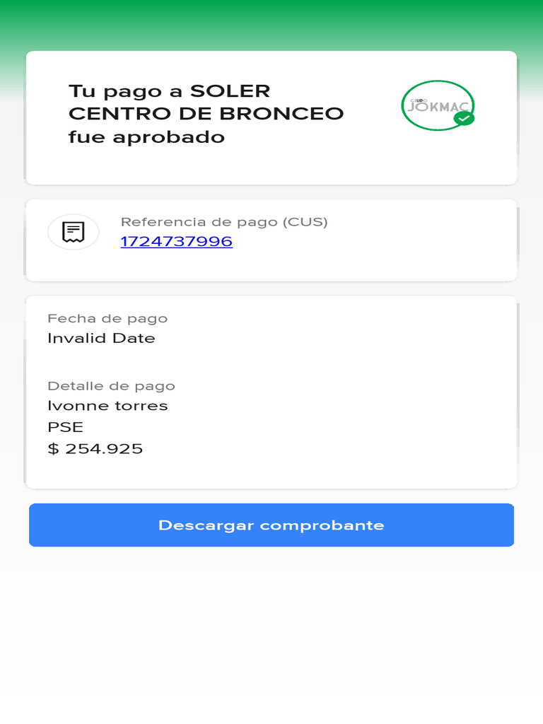 Comprobante de Tu Pago Con Pse | PDF