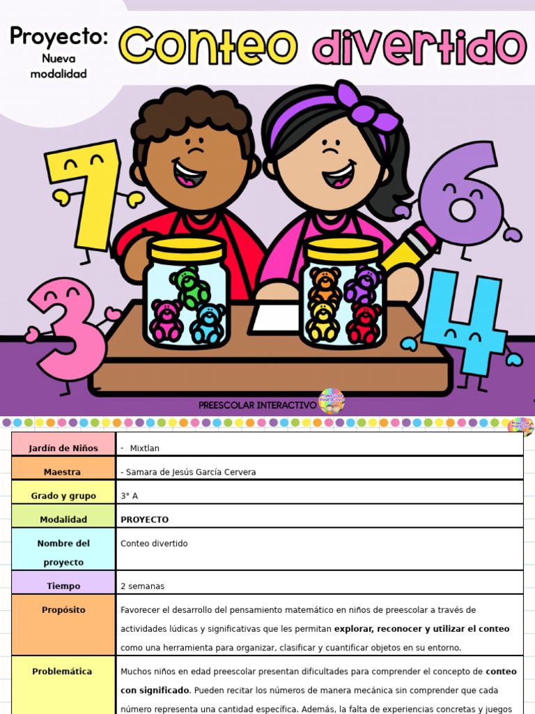 Actividades de Conteo para Preescolar | PDF | Educación de la primera ...