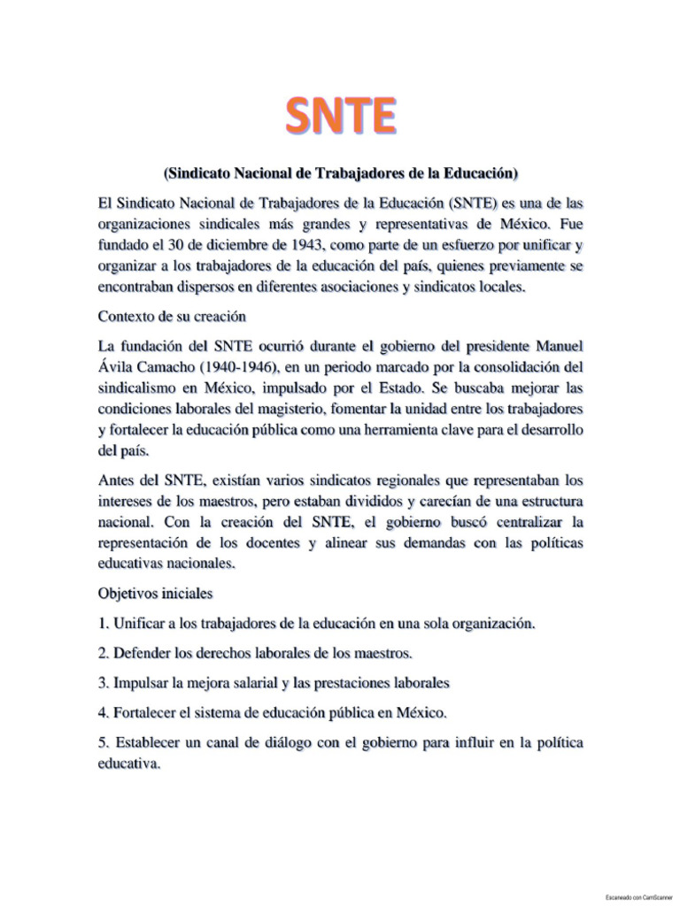 SNTE | PDF