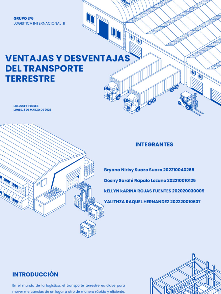 Ventajas y Desventajas del Transporte Terrestre | PDF | Transporte ...