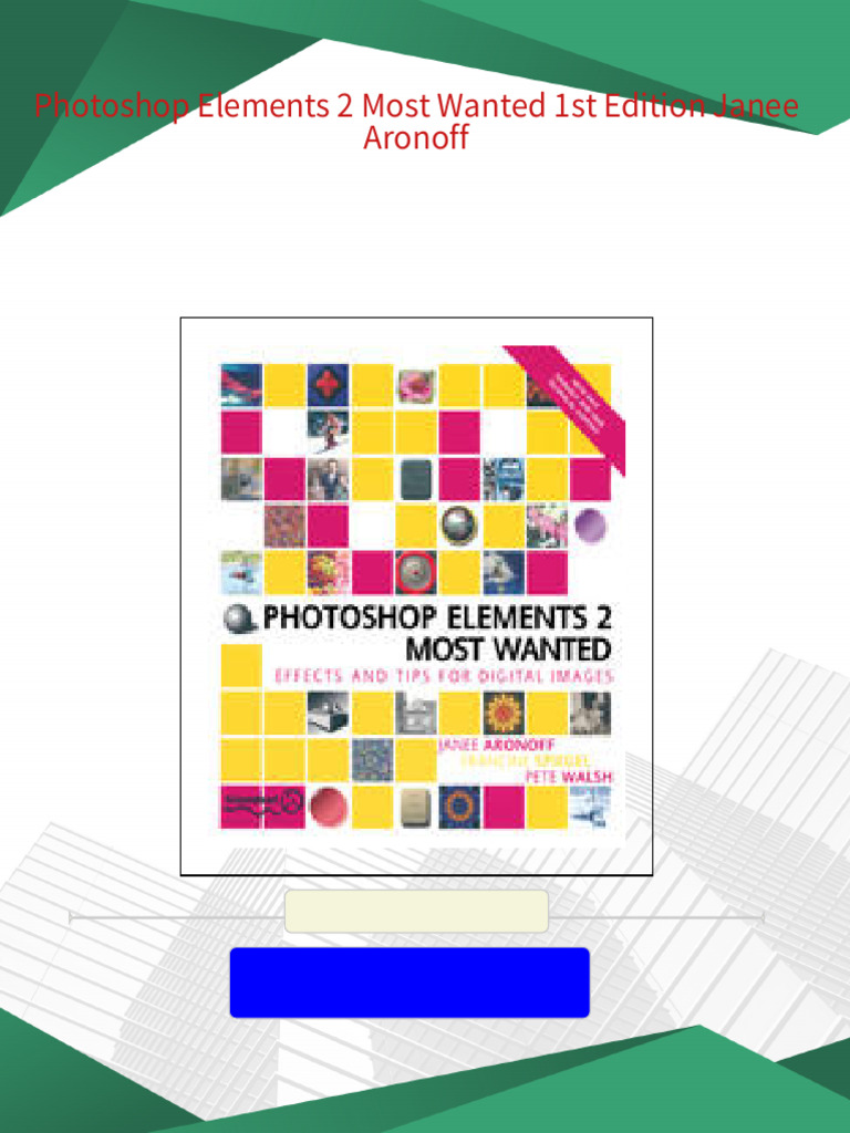 Photoshop Elements 2 Most Wanted 1st Edition Janee Aronoff - The Ebook ...