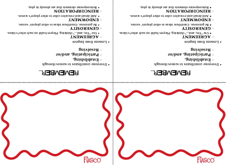 Fiasco Name Cards (Alt Font) | PDF