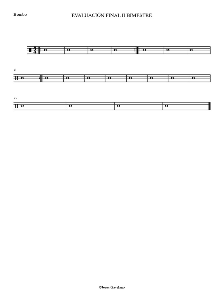 EJERCICIOS 01 - Bombo | PDF