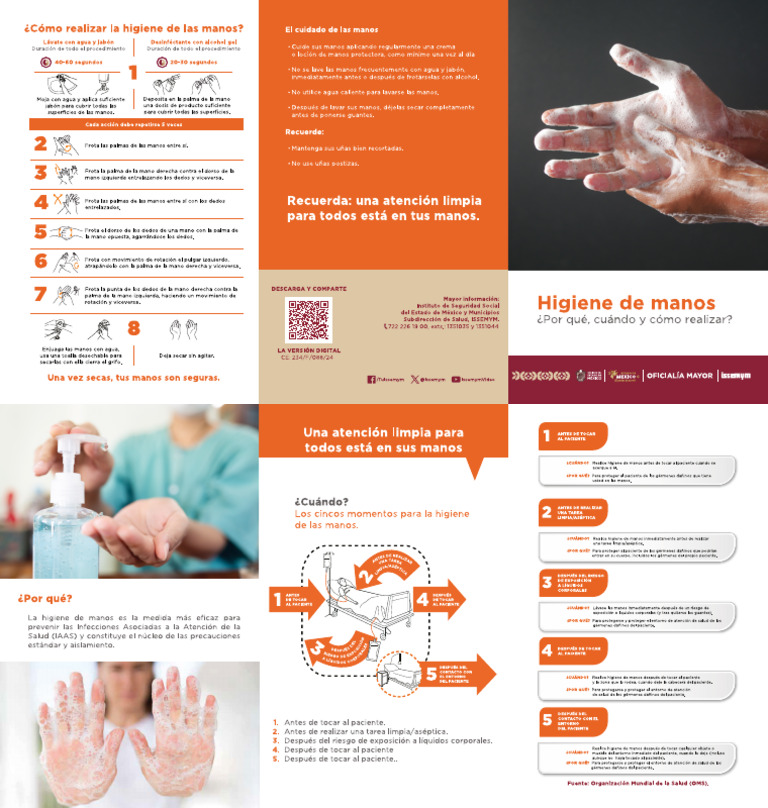 18 Triptico Higiene de Manos Porque Cuando y Como Realizarla | PDF