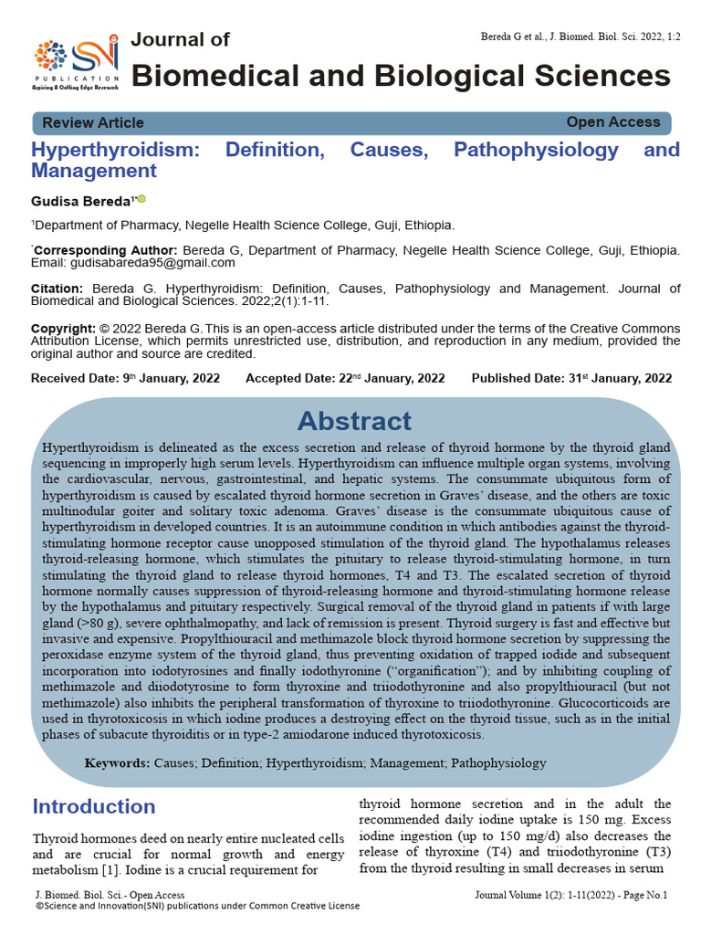 Gud Is A Hyperthyroid Is M | PDF | Hyperthyroidism | Thyroid