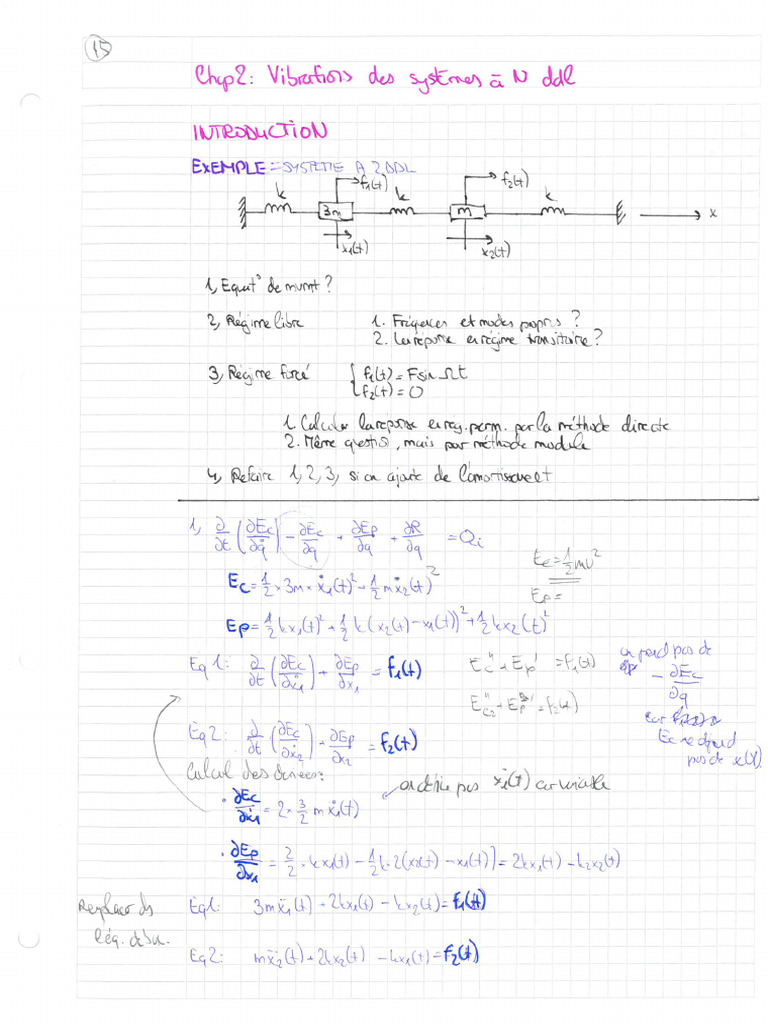 Chap 2 Dynamique Des Structures | PDF