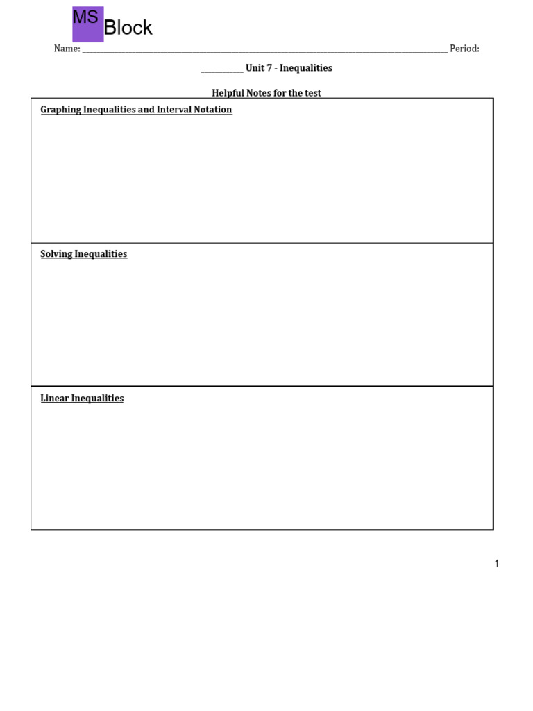 Inequalities: Graphing & Solving Guide | PDF | Inequality (Mathematics ...