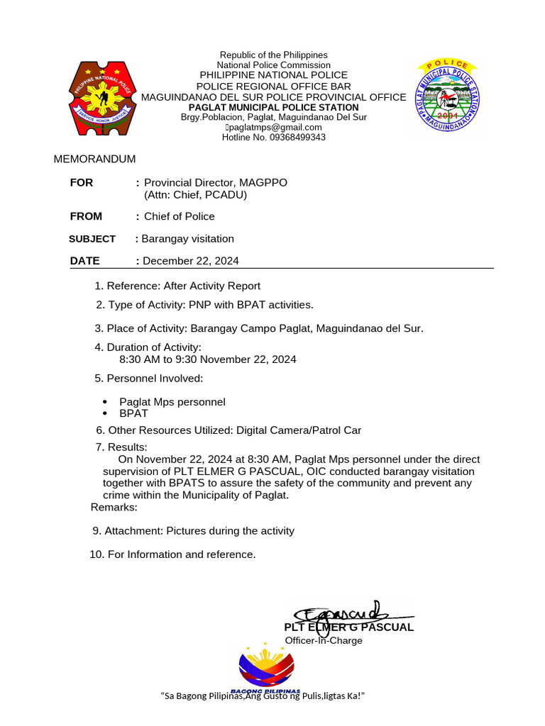 BPATs Monthly nov- dec , 2024 | PDF | National Security | Government