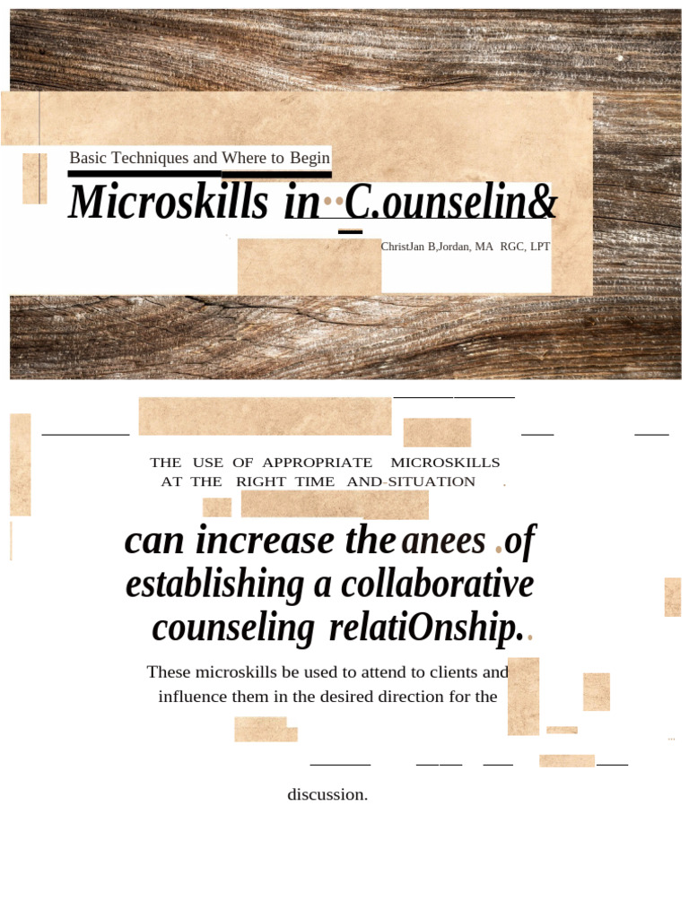 Lecture 6. Microskills in Counseling | PDF