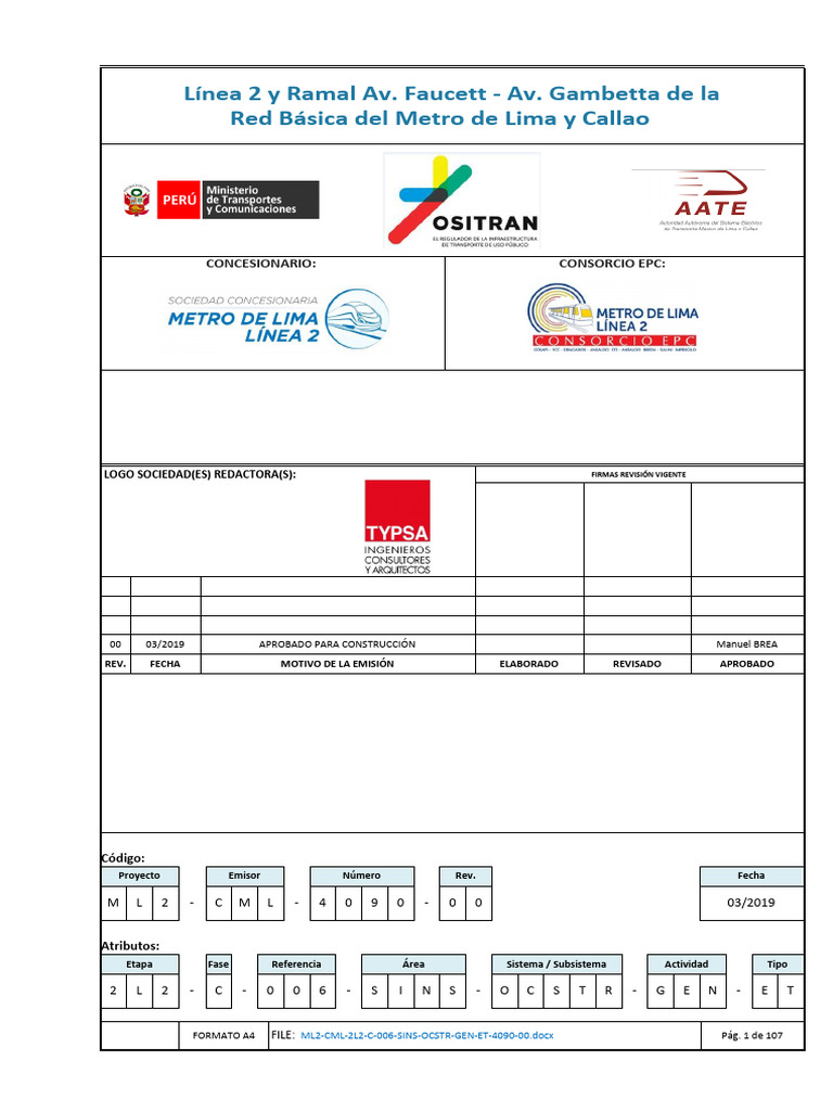 ML2 CML 2L2 C 006 Sins Ocstr Gen Et 4090 00 | PDF | Hormigón ...