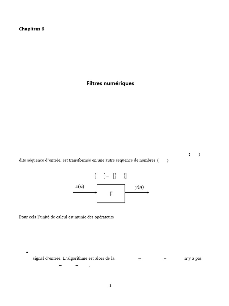 Introduction aux filtres numériques | PDF | Filtre (électronique ...