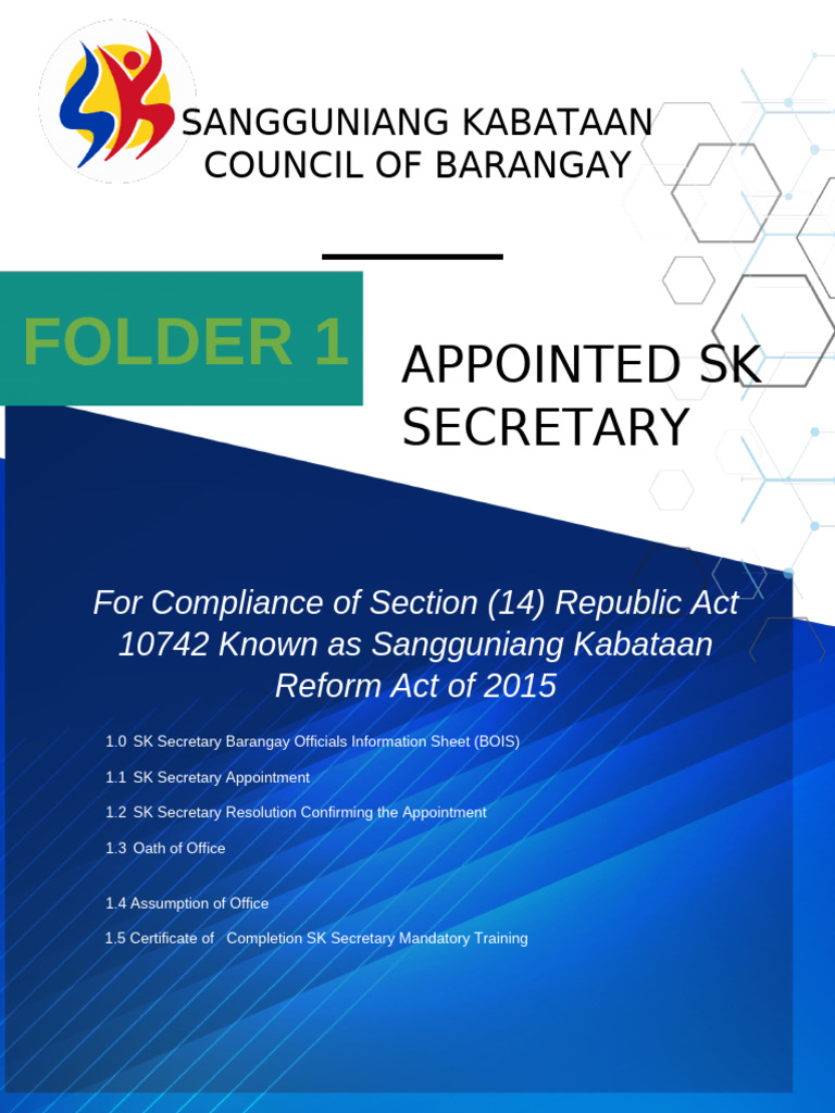 FOLDER 1 Appointed SK Secretary | PDF