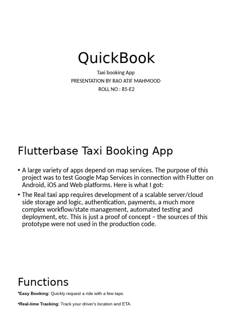 Quickbook Presentation Now | PDF | Mobile App | Ios