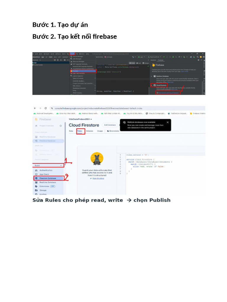 lab 7 Cac buoc them, sua xoa firebase jetpackcompose | PDF | Computing | Software