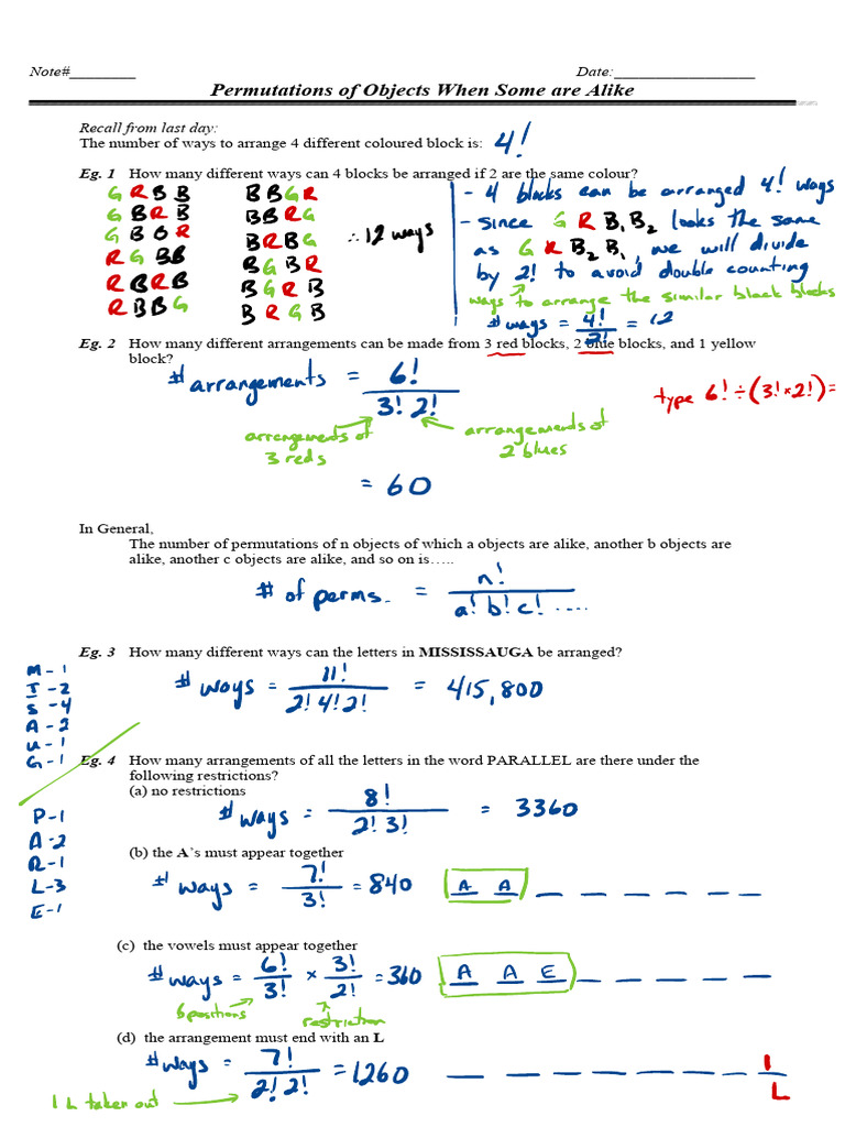 3 - Permutations When Some Objects Are Alike | PDF