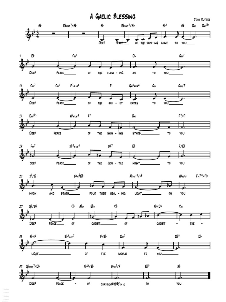 A Gaelic Blessing BB | PDF