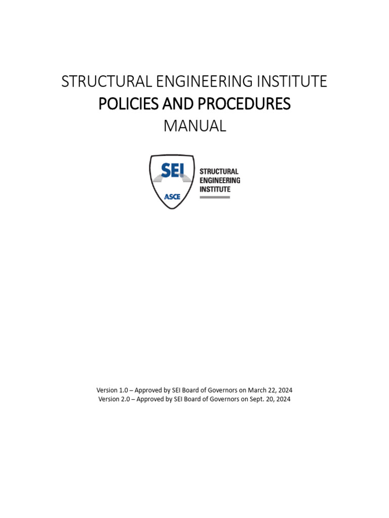 SEI Policy and Procedures 2024 - Final | PDF | Committee | Expense