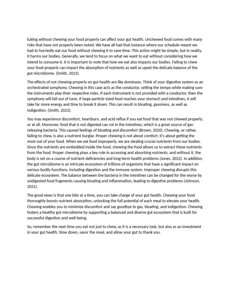 Eating Without Chewing Your Food Properly Can Affect Your Gut Health ...