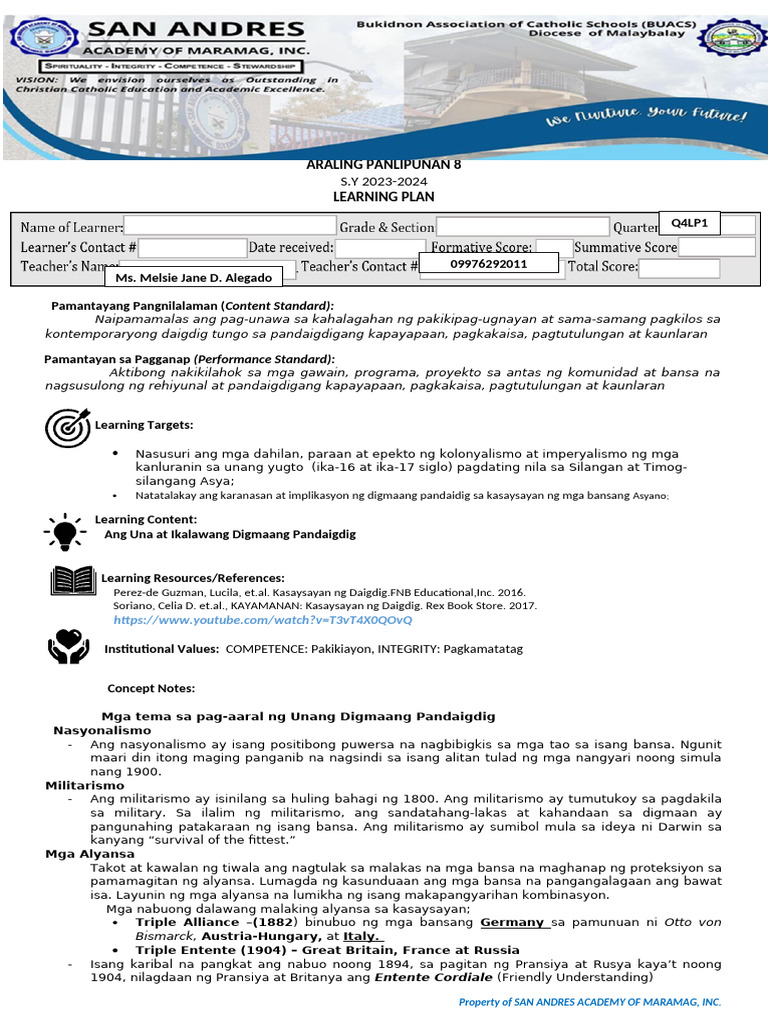 LP1 Learners Q4 - 023226 | PDF