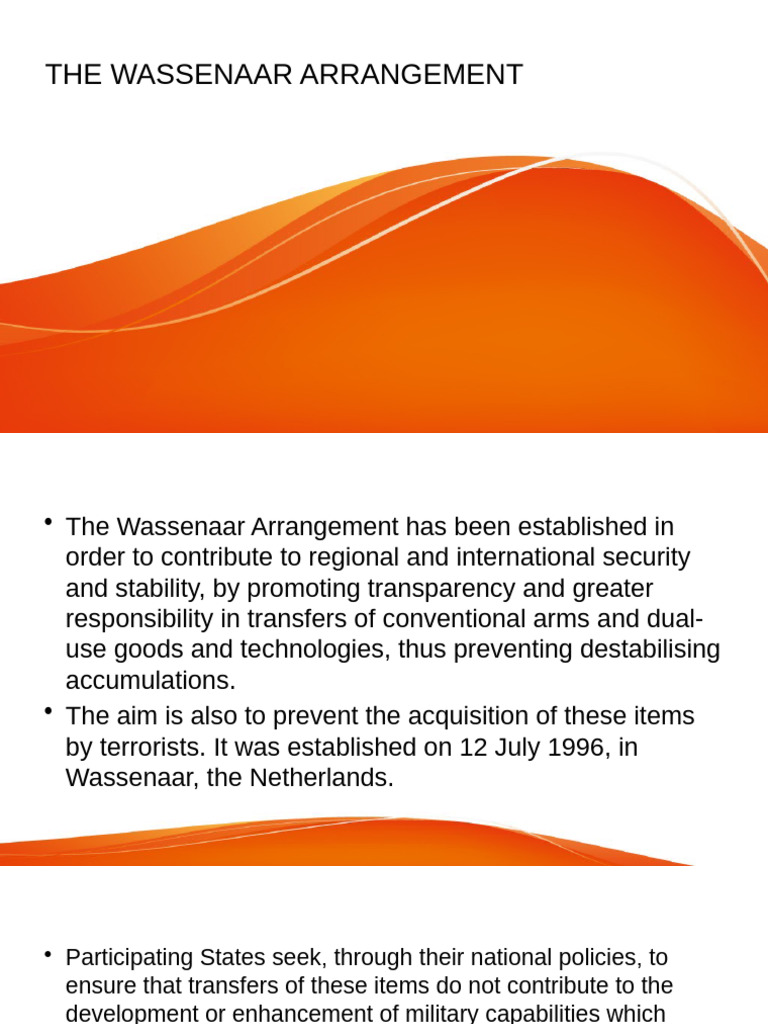 The Wassenaar Arrangement | PDF