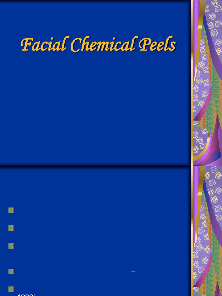 Understanding Facial Chemical Peels | PDF | Dermatology | Medical ...