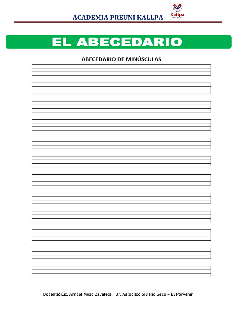 Abcdario Segundo Primaria | PDF | Alfabeto | Publicación