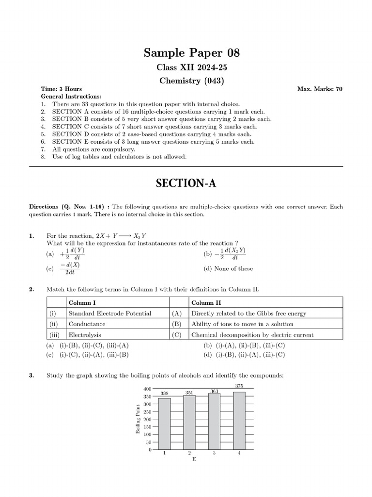 Sample Paper (2025) - 8 | PDF
