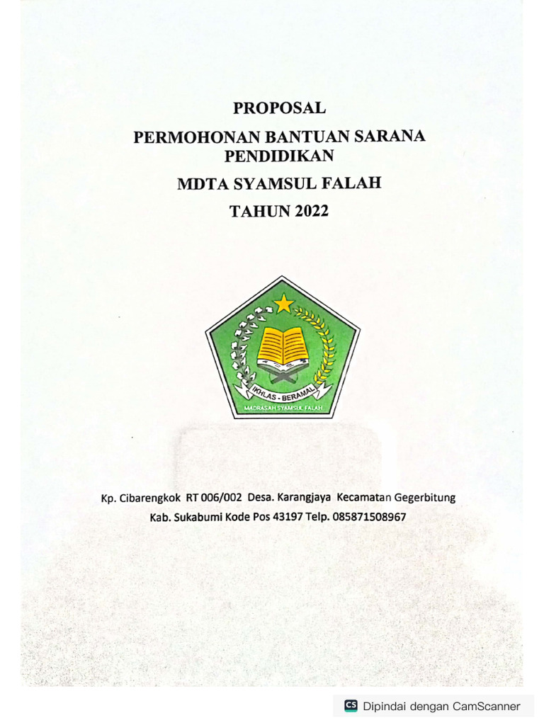 Proposal MDTA Syamsul Falah | PDF
