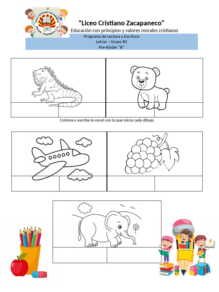 Actividades de Letras para Pre-Kínder B | PDF