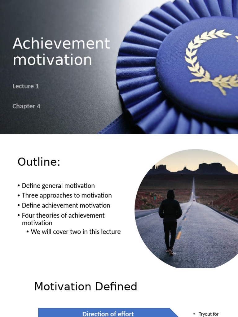 Lecture 1 - Achievement Motivation - Posted | PDF | Motivational ...
