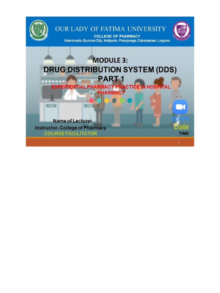 Module 3 Drug Distribution System (DDS) - Part 1 (EPP in Hospital ...