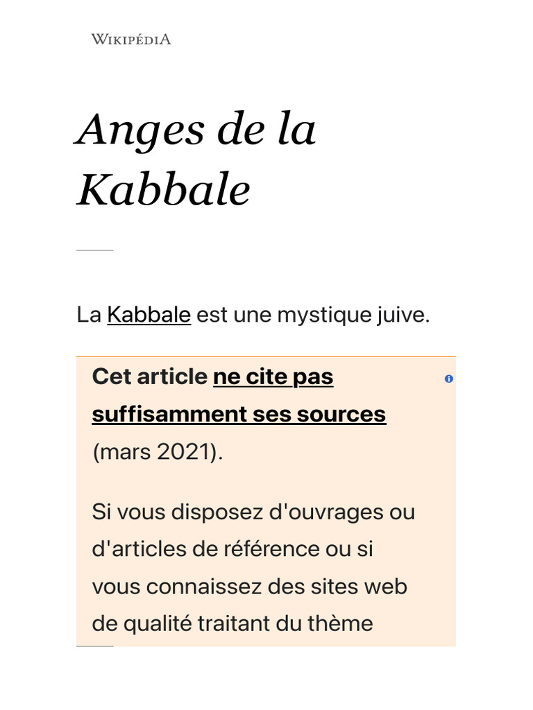Anges et hiérarchie en Kabbale | PDF | Ange | Doctrines et croyances ...