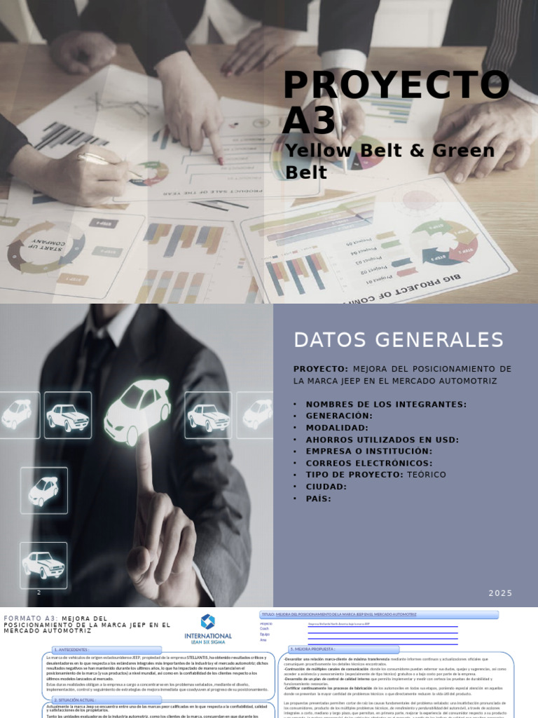Proyecto A3: Yellow Belt & Green Belt | PDF | Calidad (comercial ...