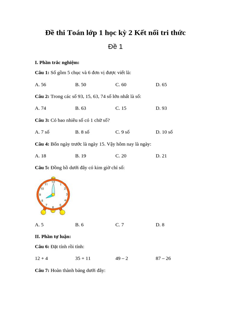 Đề toán ck2-1 | PDF