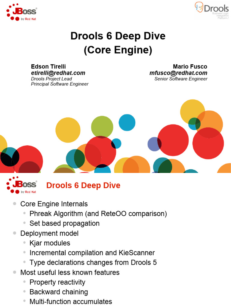 Drools 6 Core Engine Deep Dive | PDF | Computer Programming | Software Engineering