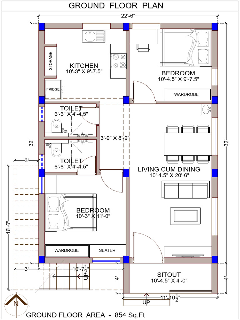 Schematic Ground Floor Plan - A1 | PDF