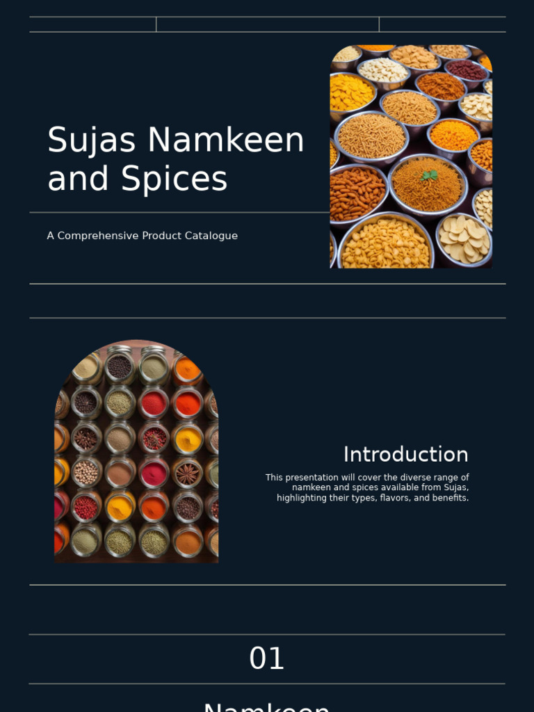 Sujas Namkeen and Spices | PDF | Indian Cuisine | Spice