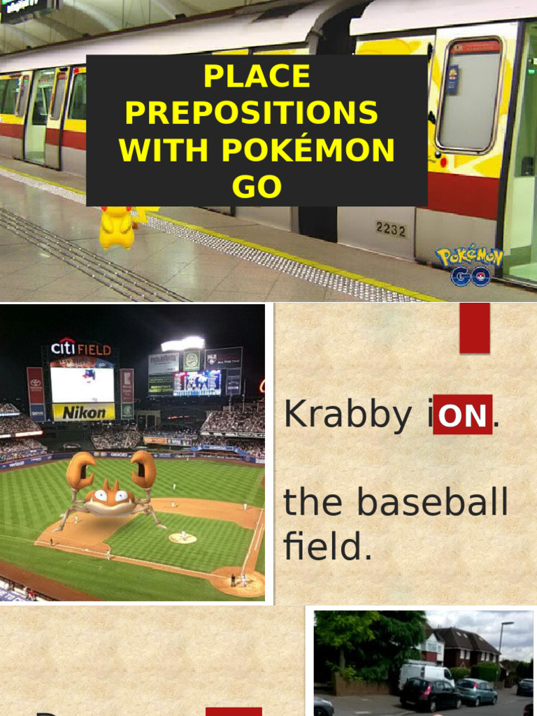 Place Prepositions With Pokemon Go Grammar Drills 897961 | PDF
