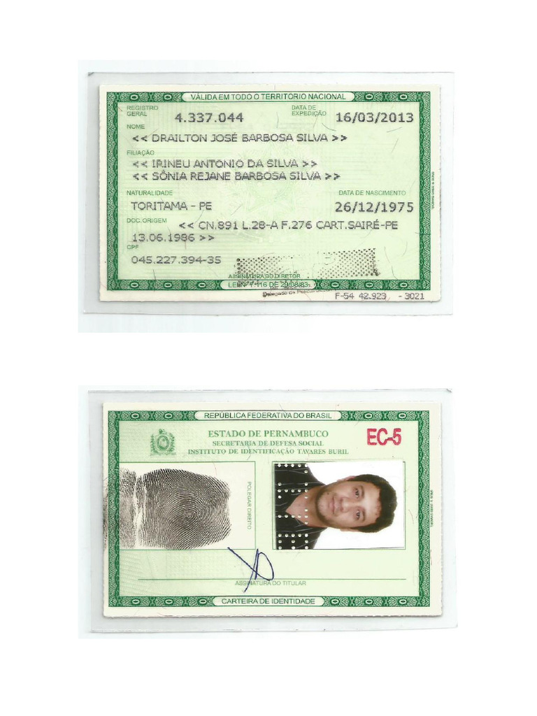 RG CPF Drailton | PDF